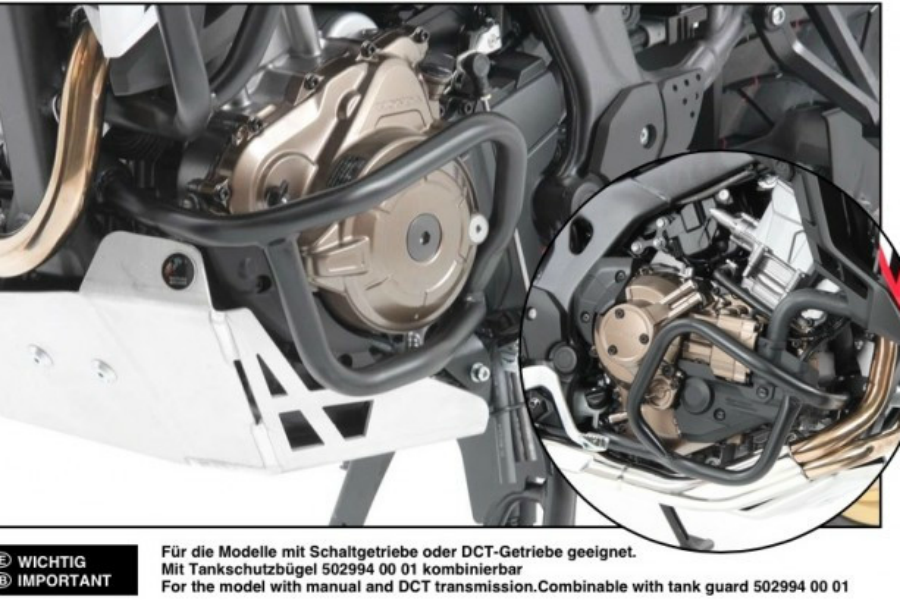 Honda CRF1000 L Africa Twin Protection - Engine Crash Guard - Hepco ...